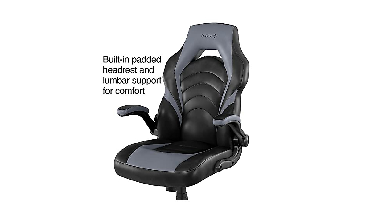 STAPLES Gaming Chair Black & Grey | Ergonomic & Stylish Seat