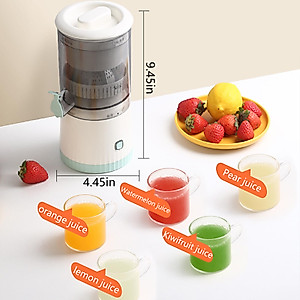 resome Electric Citrus Juicer, Rechargeable Juicer Machine with USB Cable and Cleaning Brush, Orange Lime Lemon Grapefruit Juicer Squeezer, Easy to Clean Portable Juicer (White)