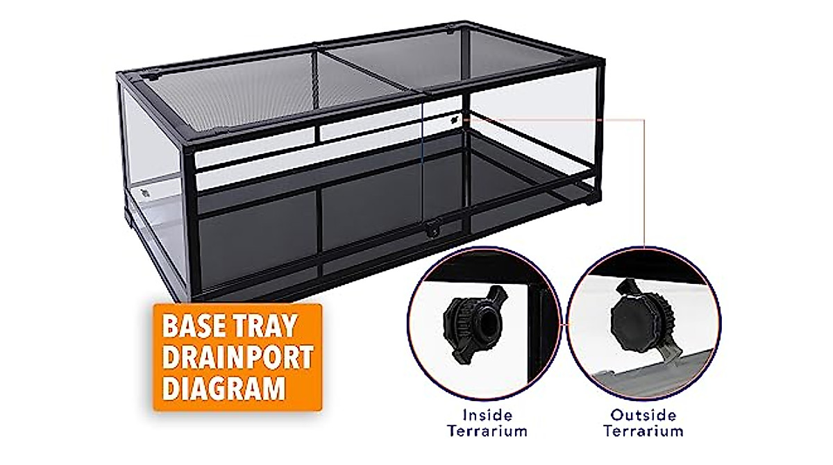 Carolina Custom Cages Tempered Glass Terrarium - Easy Setup