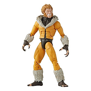 Marvel Legends Series X-Men Sabretooth Action Figure 6-Inch Collectible Toy, 3 Build-A-Figure Part