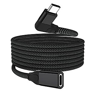 Itramax Right-Angle USB C Extension Cable 6.6FT,Type-C 3.1 Gen2(10Gbps) Male to Female Extender,90-Degree/L-Shape USBC Thunderbolt 3 Cord for MacBook,Mac,iPad Pro/Air 4/Mini 6,iPhone Steam Deck,14