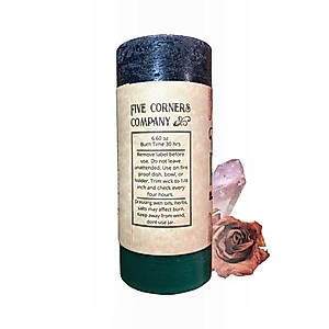 Jinx Reversal Candle by Five Corners Co - 2x4 Double Action to Banish Debt and Attract Prosperity - Candle Magic for Spells, Conjure and Witchcraft - Black Green Scented Pillar Candle