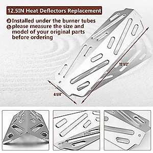 Uniflasy 66040 Heat Deflector for Weber Genesis II 300 Series II E-310, II E-315, II E-330, II E-335, II S-310 Gas Grills for Weber 66040 Heat Deflector Plates(2017 and Newer)