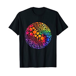 Funny Polka Dot Baseball Lover Player Galaxy Style Retro Tee T-Shirt