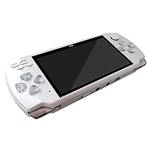 4.3 inch 8GB Retro Handheld Game Console Built-in 8GB to Store Digital Photos, Music, Videos, and Movies Support 8/16/32/64/128 Bit Games (White)