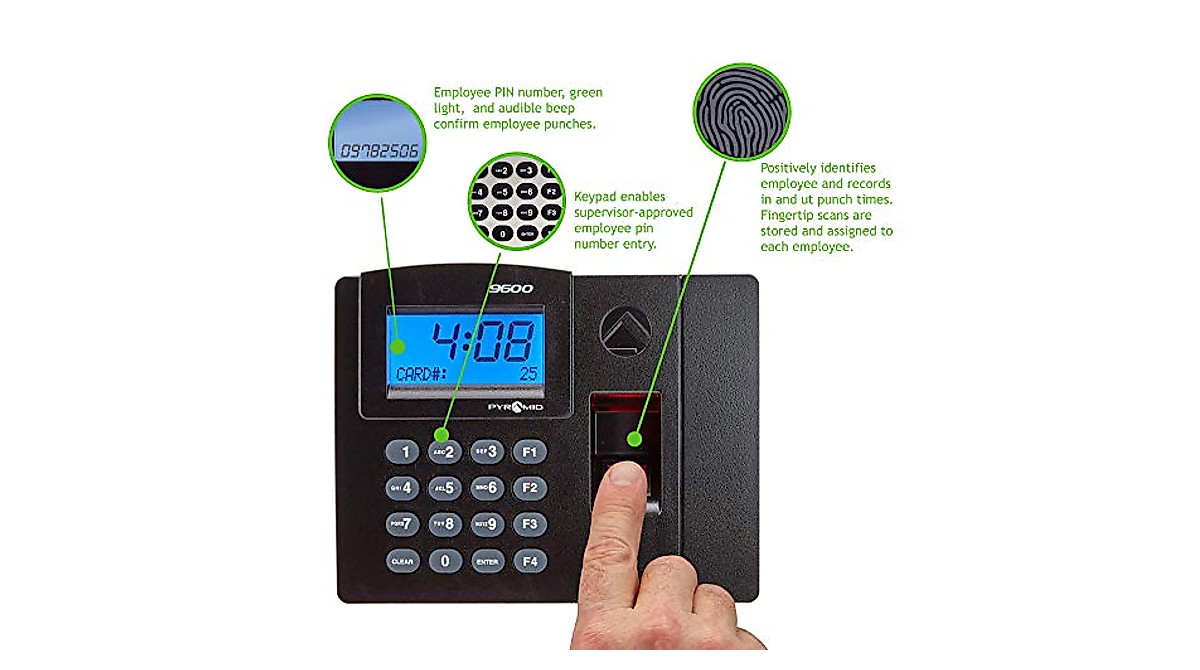 Pyramid TimeTrax Elite Biometric Time Clock System