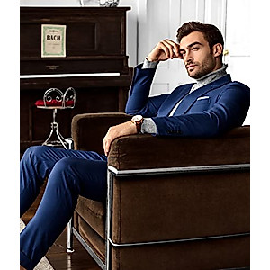 Stuhrling Original Mens Quartz Chronograph Dress Watch - Stainless Steel Case and Leather Band - Analog Dial with Date GR1-Q Mens Watches Collection