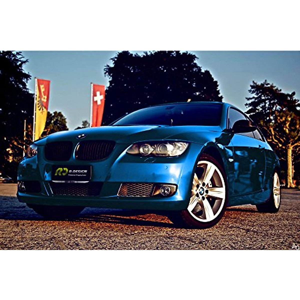 VViViD Blue Mirror Chrome Cast Vinyl Wrap Self-Adhesive Film Decal Air-Release Bubble and Air-Free 3MIL-VViViD8 (1ft x 5ft)