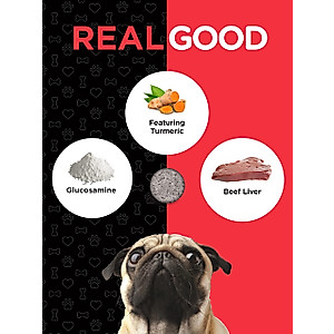 Horbäach Glucosamine for Dogs | 150 Chews | Hip and Joint Supplement for Dogs | Glucosamine, Chondroitin, MSM, Turmeric and More | Non-GMO & Gluten Free | by River & RULA