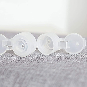 Onwon 10 Pcs 30 ml/1 oz Empty Plastic Sample Travel Size Plastic Empty Squeeze Bottle Container Jar Pot Vial with Flip Lid Perfect for Emollient Water Shower Gel Emulsion Etc