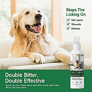 SUNTON Bitter Spray for Dogs to Stop Chewing Dog Deterrent Spray, Training Aid for Dogs, Puppies, Pet Behavior Corrector, No Chew Licking of Fur, Bandages, Wounds, Shoes and Furniture