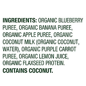 Sprout Organic Baby Food, Stage 4 Toddler Smoothie Pouches, Blueberry Banana with Coconut Milk, 4 Oz Purees 12 Count(Pack of 1)