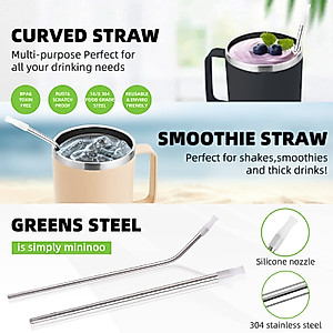 mininoo 40 oz Tumbler with Handle and Straw, Insulated Tumbler with Handle Leak Proof, Large Tumbler with Lid and Straw (Black)