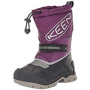KEEN Snow Troll Insulated Waterproof Pull On Winter Boots, Charisma/Silver, 3 US Unisex Big Kid