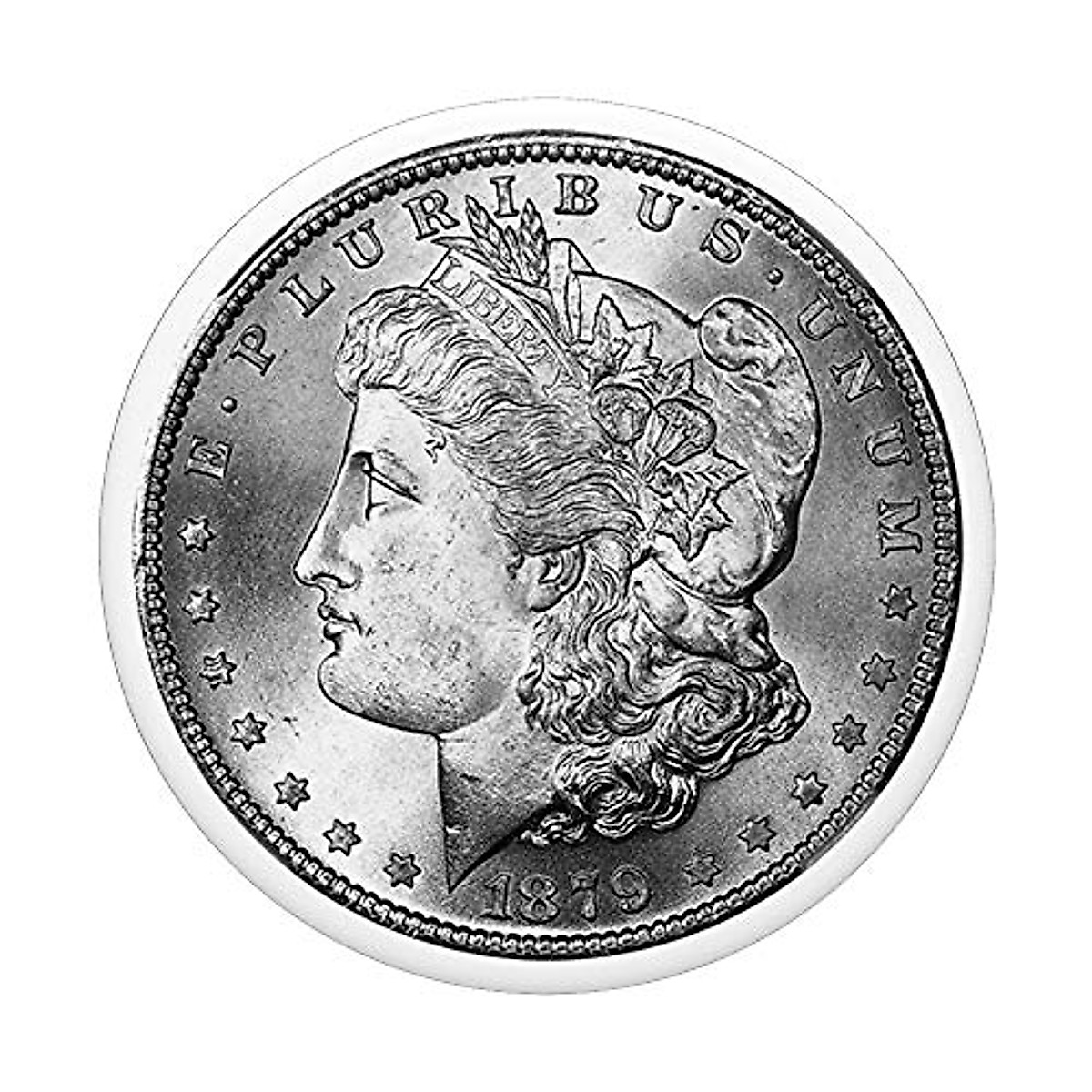 Coin Tees: 1879 Morgan Silver Dollar Design PopSockets Grip and Stand for Phones and Tablets