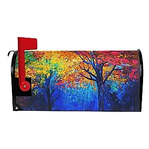 ALAZA Autumn Fall Trees Magnetic Mailbox Cover MailWraps Garden Yard Home Decor for Outdoor Standard Size-18"x 20.8"