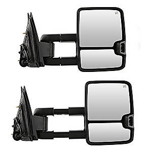 AKKON - For 14-20 Chevy Silverado Smoke Extendable Towing Power Heated Function Side Mirrors Left + Right Pair