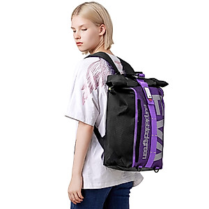 FIREFIRST Evangelion Backpack for Men & Women Water Resistant Roll Top College School Casual Daypack