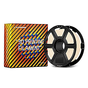 FLASHFORGE Flexible 3D Printer Filament, 1.75mm (Clear/Natural Color), 1kg Spool (2.2lbs), Guaranteed Fresh,Tangle-Free, Fits Most FDM Printers [Risk-Free]