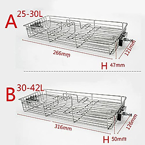 Fenteer Stainless Steel Grilling Basket Portable Air Frying BBQ Grill Rotary Oven Cage Rack Perfect for Fish, Meat, Chicken, Vegetables, Steak and More - Small for 25-30L Oven