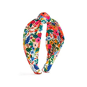 RIFLE PAPER CO. Garden Party Knotted Fabric Headband | Signature Bright Floral Pattern, Top Off Your Outfit. Covered Plastic Band Durable for Everyday Use (Gift for Mom, Teen, Girl)