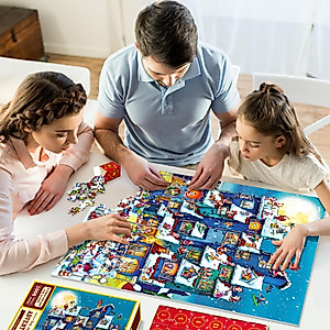 Advent Calendar 2023 Christmas Puzzles for Kids and Adults, 2023 Christmas 24 Days Countdown Calendars, Christmas Gifts for Boys Girls,1008 Pieces Christmas Puzzle in 24 Boxes,Christmas