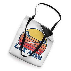 Lax Mom Vintage X Crossed Lacrosse Sticks 80s Sunset Retro Tote Bag