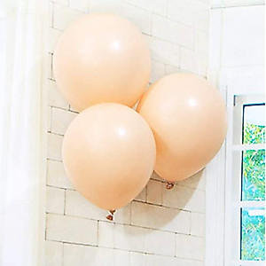 K KUMEED 100 Pcs Champagne Balloons Latex Balloons for Wedding Bridal Baby Shower Birthday Party Decorations