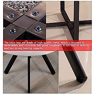 Office Business Hotel Lobby Dining Table Set, Home Dining Room Furniture Set 1 Table 4 Chairs Kitchen Bar Balcony Bedroom Library Billiard Hall Office (Color : Black, Size : Square)