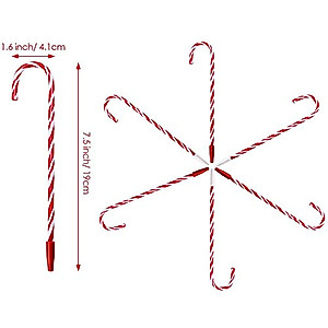 ABOAT 7 Inch Candy Cane Pen Christmas Pens with Black and Blue Ink for Christmas Holiday New Years Home Decor Party Gift (48)