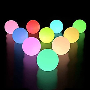 Angoily Pool Decor 8Pcs Floating Pool Lights LED Pool Ball Lights Light Up Pool Balls Float or in Pool Garden Patio Party Outdoor Garden Decoration