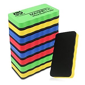 OWLKELA Dry Erase Erasers, Magnetic Whiteboard Erasers 8 Pack, Magnetic Dry Erasers for White Board, White Board Markers Dry Erase, Ideal for Classroom, Home, Office