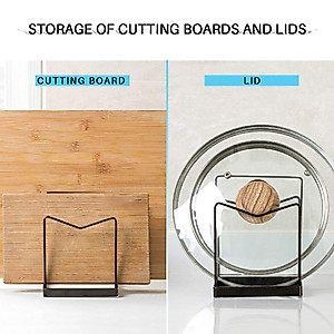 Geilihome Pot Rack Pan Lid Organizer Pot Pan Lid Rack,Cabinet & Countertop Cutting Board Baking Pan Holder for Cabinet Kitchen Cookware Organizer