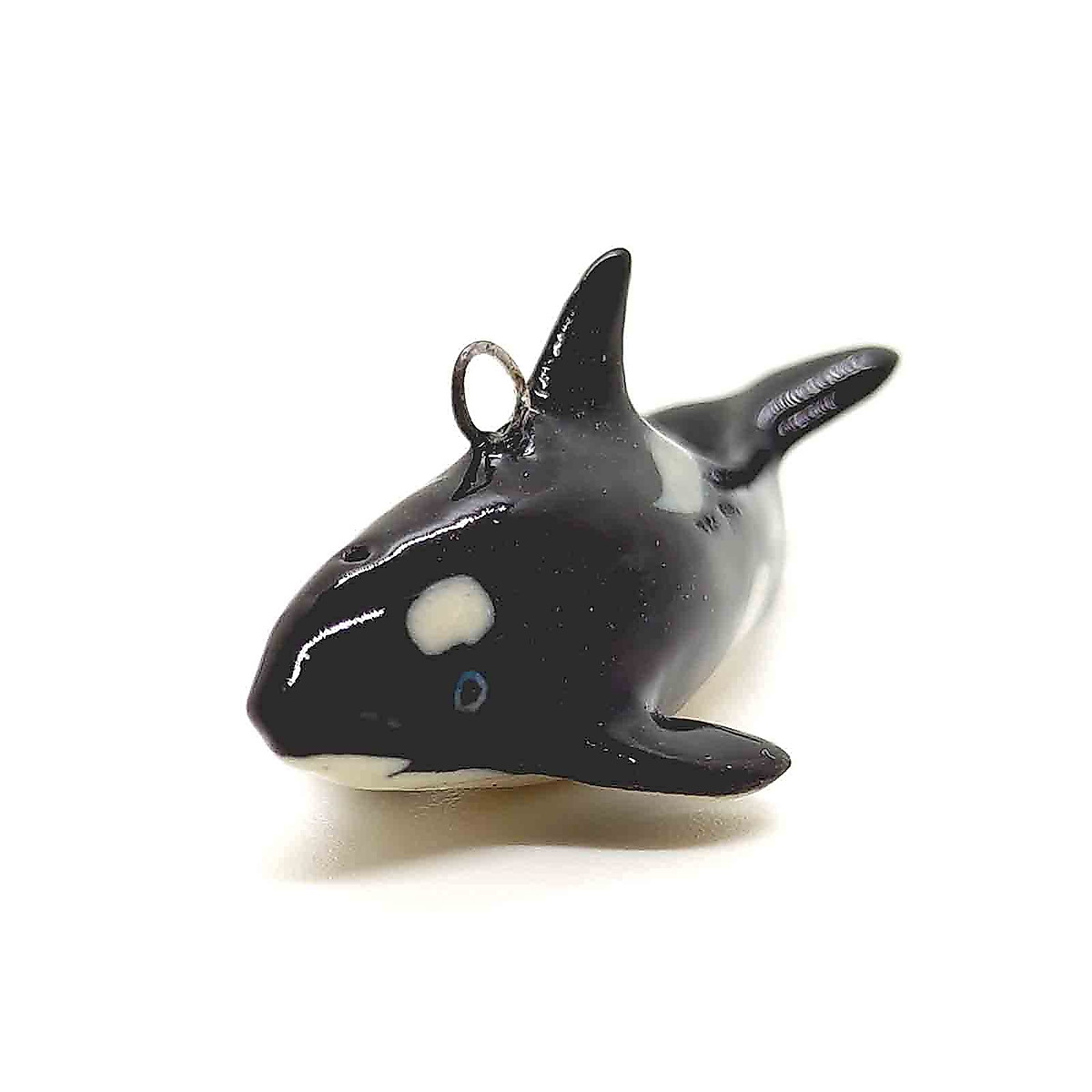 SSJSHOP Whale Orca Micro Tiny Dollhouse Figurines Ceramic Hand Painted Animals Collectible Small Gift Home Garden Decor