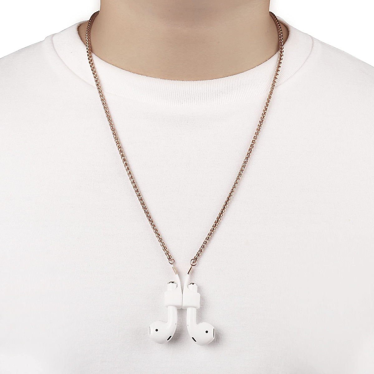 Guran Earphone Strap Magnetic Strong Cord Anti-Lost Sports String - Accessories for Airpods PRO 3 2 1 (Rose Gold)