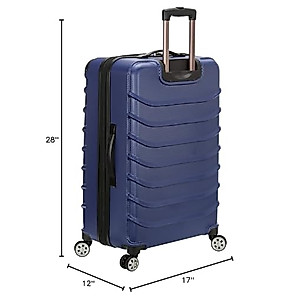 Rockland Speciale Hardside Expandable Spinner Luggage, Blue, 2-Piece Set (20/28)