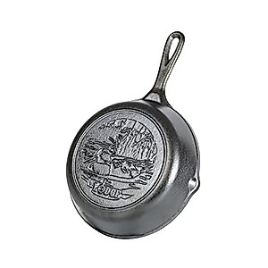 Lodge Wildlife Series - 8 Inch Seasoned Cast Iron Skillet with Duck Scene