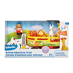 Kidoozie Animal Adventure Truck, Makes Animal Sounds, Includes 4 Poseable Animals, Promotes Language Skills, for Children 12 Months and up