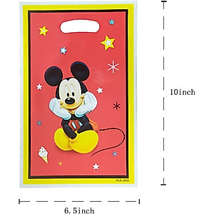 30pcs Mickey Mouse Birthday Party Gift Bags Candy Bags Goody Bags Minnie Mickey Mouse Birthday Party Supplies Decorations