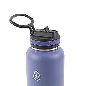 ThermoFlask Double Wall Vacuum Insulated Stainless Steel Water Bottle, 40 Ounce, 2-Pack, Superior Blue/Mauve