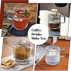 LETINE Iridescent Glass Coffee Mug with Lids (12.5 oz) - Insulated Coffee Mugs Tea Cup with an Espresso Spoon. Perfect for Latte, Cappuccino, Tea. Gift for Women & Men in Birthdays, Holidays