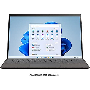 Microsoft Surface Pro X, 13" PixelSense Touchscreen Display, SQ1, 8GB Memory, 256GB Solid State Drive, Qualcomm Adreno 685 GPU, Windows 10 Pro, E8A-00001, Platinum (Renewed)