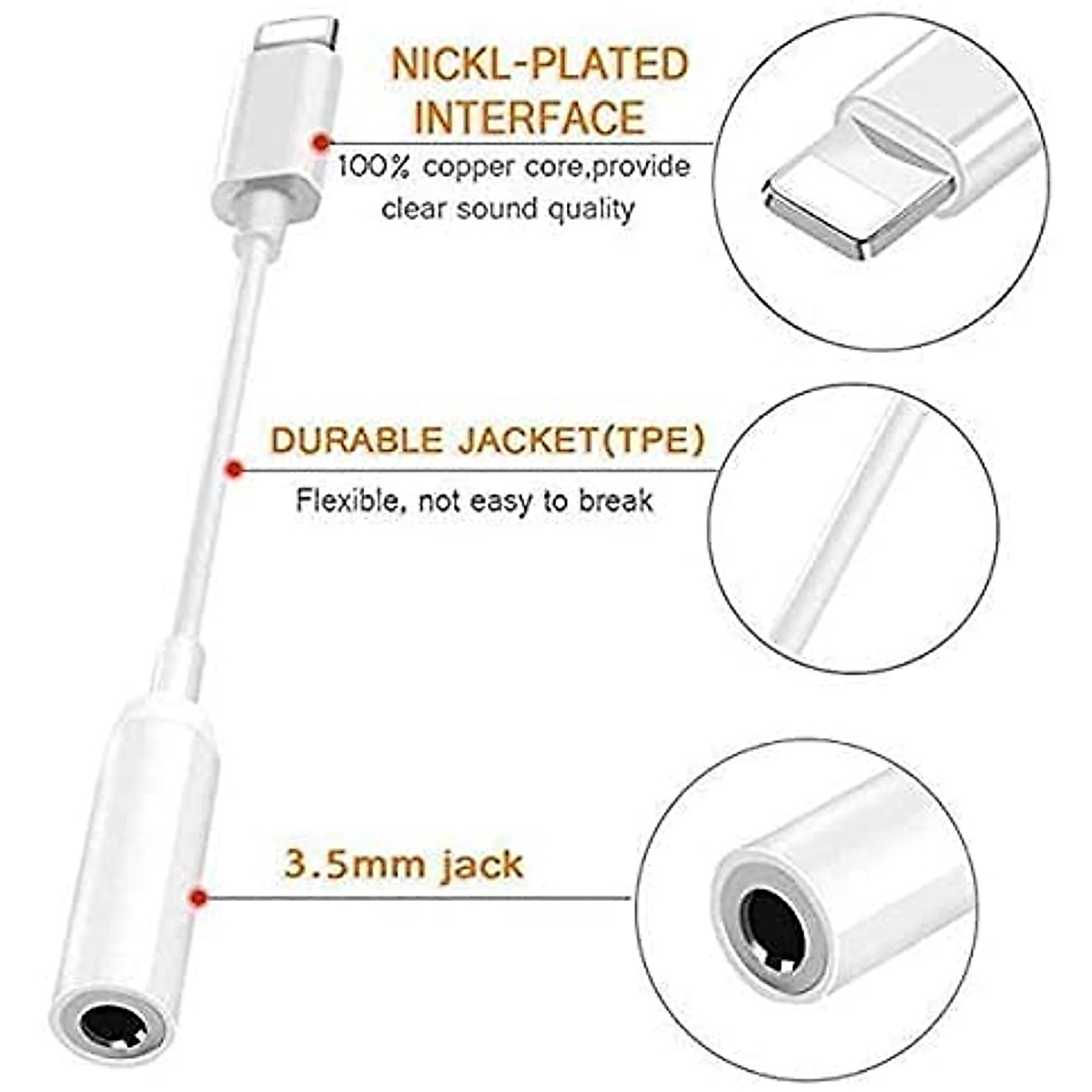 iPhone 3.5mm Headphones Adapter [Apple MFi Certified] 2Pack Lightning to 3.5mm Headphones/Earbuds Jack Adapter Aux Cable Earphones/Headphone Converter for iPhone 14 13 12 11 XS XR X 8 7 iPad iPod