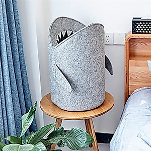 EEQEMG 1PC Cute Shark Shaped Storage Basket Multi- Functional Premium Felt Home Laundry for and Clothing (Color : One Color, Size : Small)
