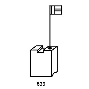 Buildalot Specialty Carbon Brushes 0751_Baier_BDN454 for Baier Brickwork slot miller BDN454 - With Cable and Connector
