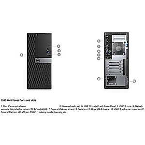 Dell Optiplex 7040 Mini-Tower Desktop PC, Intel Quad-Core i7-6700 4.0 GHz, 8GB RAM, 256GB NVMe SSD, HD Graphics 530 4K, DisplayPort, HDMI, AC Wi-Fi, Bluetooth - Windows 10 Pro (Renewed)