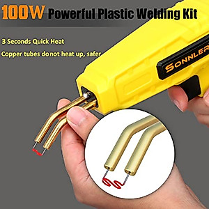 150w portable plastic welding kit, 2 in 1 Handheld Hot Stapler Gun For Car Bumper Repair, Plastic Soldering Machine With 900pcs 4 kinds of Hot Stapler, For Car Bumper Kayak Crack Repairs