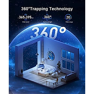 Fly Traps for Indoors, NONTAIL Indoor Fruit Fly Trap with 360°UV Light Fan, Catcher & Killer for Mosquito, Gnat, Moth, Fruit Flies, 4 Sticky Glue Boards Included