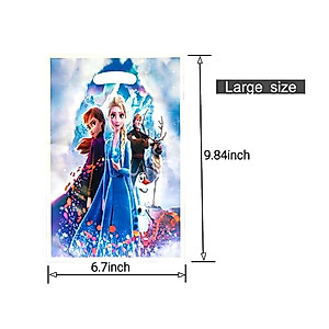 30 Packs,Cute Frozen Princess Party Gift Bags Candy Treat Gift Bags,Birthday Party Supplies Gift Bags,Kids Party Frozen Princess Themed Party Gift Bags,Birthday Decoration Gift, 9.84*6.7in (25*17cm)