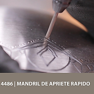 Dremel 4486 Keyless Chuck, ideal for 1/32” (0.8mm) to 1/8” (3.2mm) Shank Rotary Tool Accessories , Silver